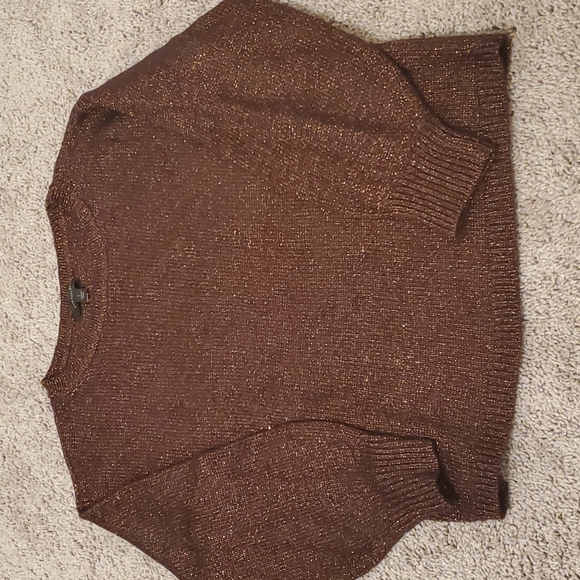 Ann Taylor | Sweaters | New Ann Taylor Chocolate Brown With Copper ...